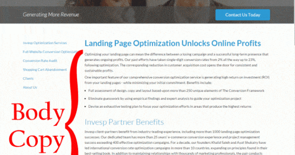 Writing Web Copy That Sells - Body Copy Writing Web Copy That Sells - Body Copy